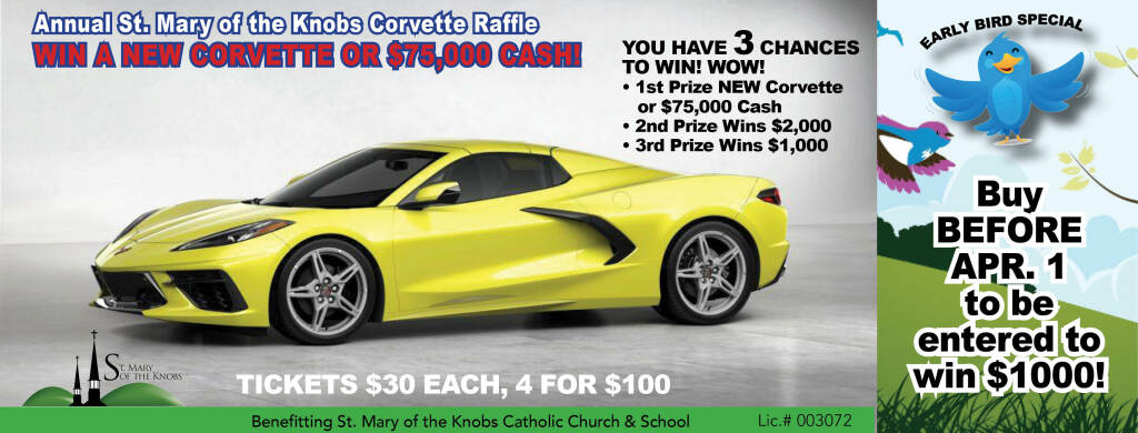 Corvette Raffle | St. Mary of the Knobs