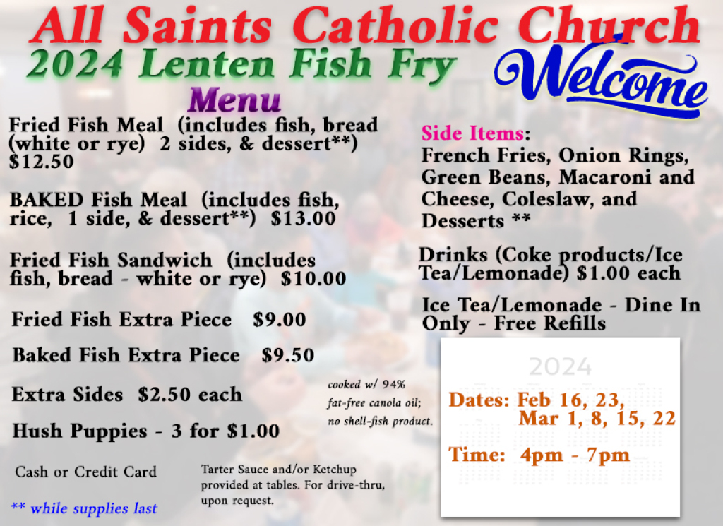 Fish Fry | All Saints Roman Catholic Church