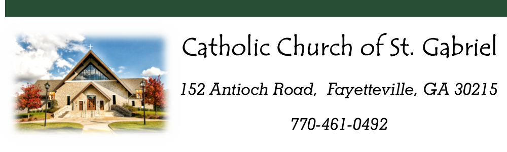 Mass Schedule | St. Gabriel Catholic Church