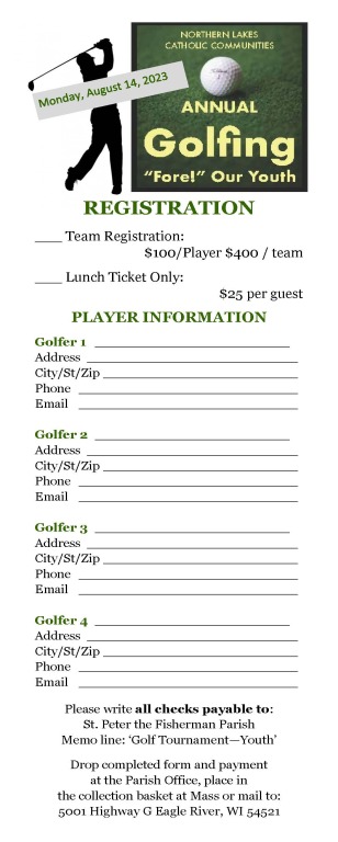 Golf Tournament Registration Form
