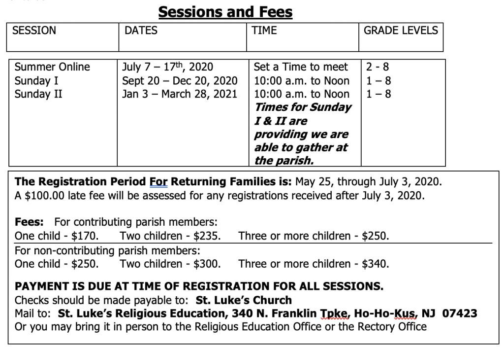 Religious Education | St. Luke's Church