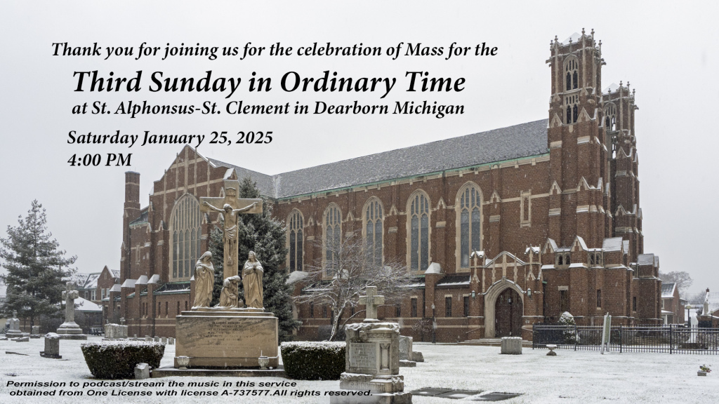 Livestream Schedule | St. Alphonsus-St. Clement Parish