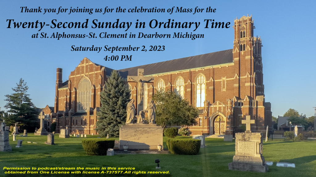 Livestream Schedule | St. Alphonsus-St. Clement Parish