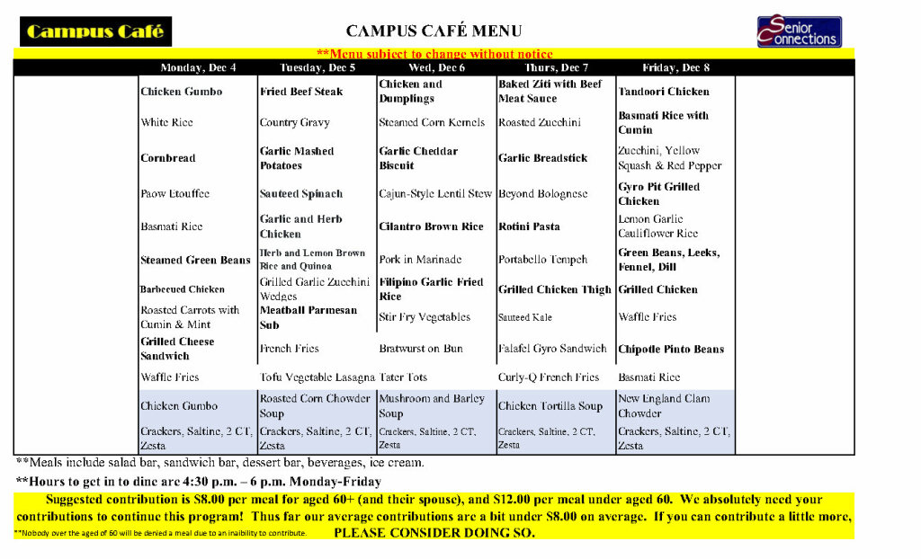 Meal Calendar | Senior Connections - Serving Seniors in Douglas County ...