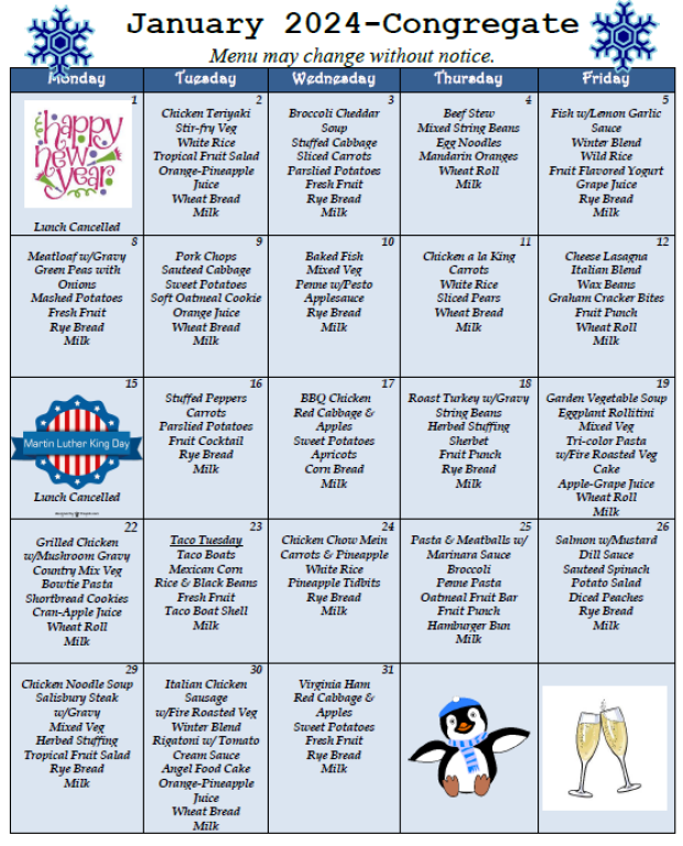 Senior Nutrition Program | The Plainfield Senior Citizens Center