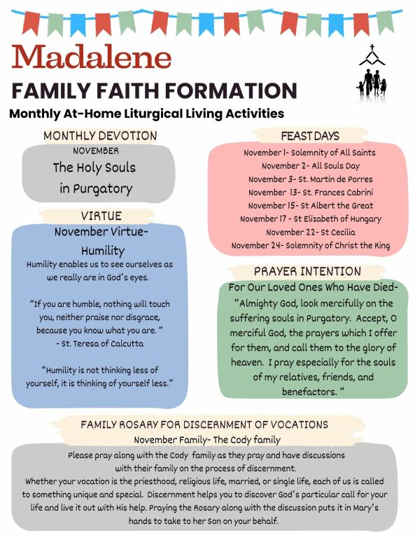 Family Faith Formation | Church of the Madalene