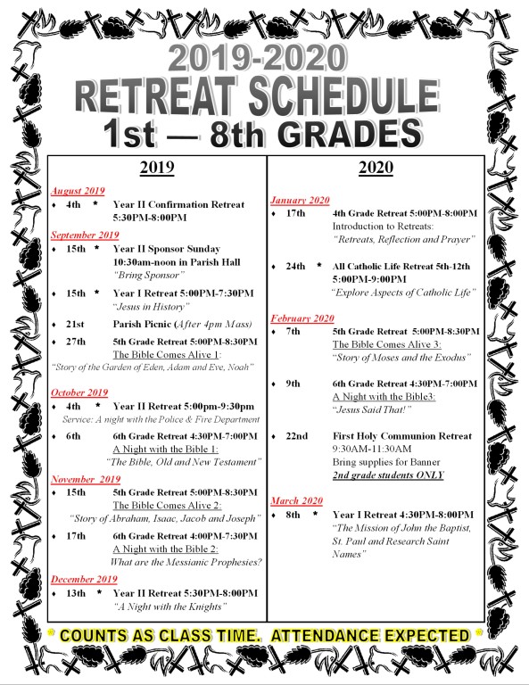 Retreat Grades 1-6 | St. Ann Catholic Church, Channahon