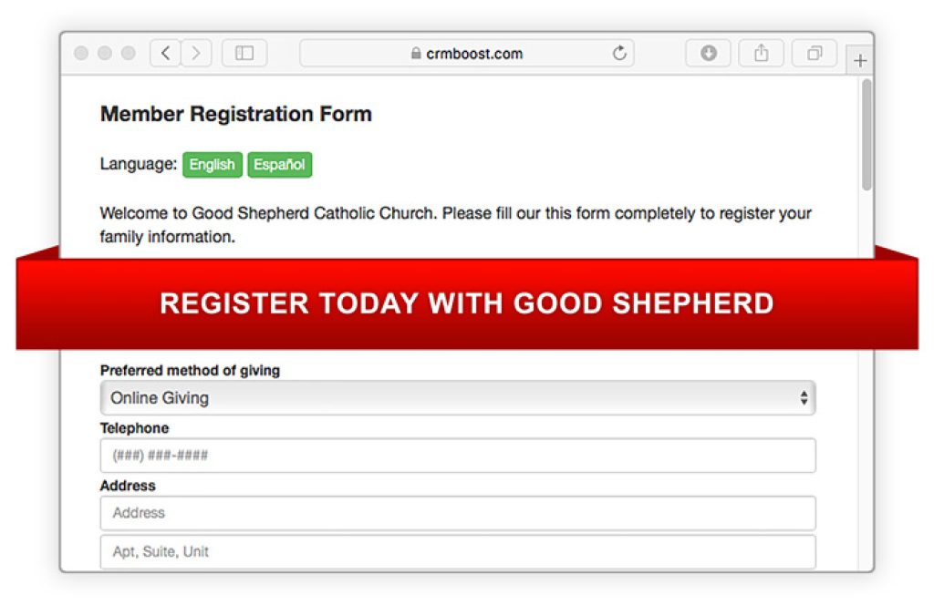 Member Registration / Update | Good Shepherd Catholic Church - Miami, FL
