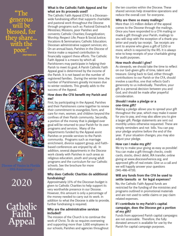 Catholic Faith Appeal | St. Therese Catholic Church
