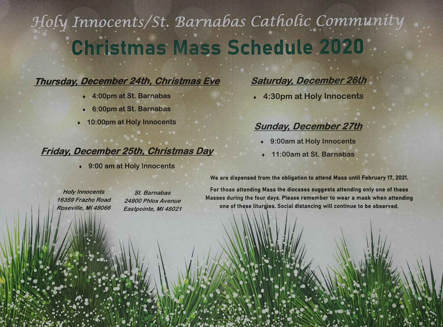 Holy Innocents/Saint Barnabas Catholic Community
